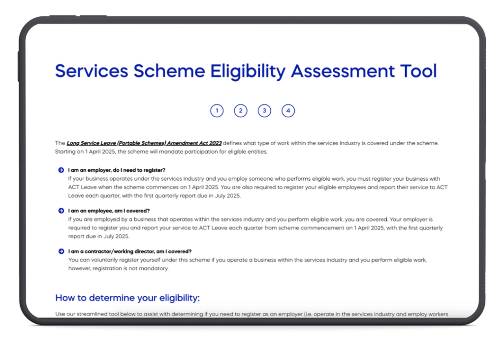 Services - ACT Leave